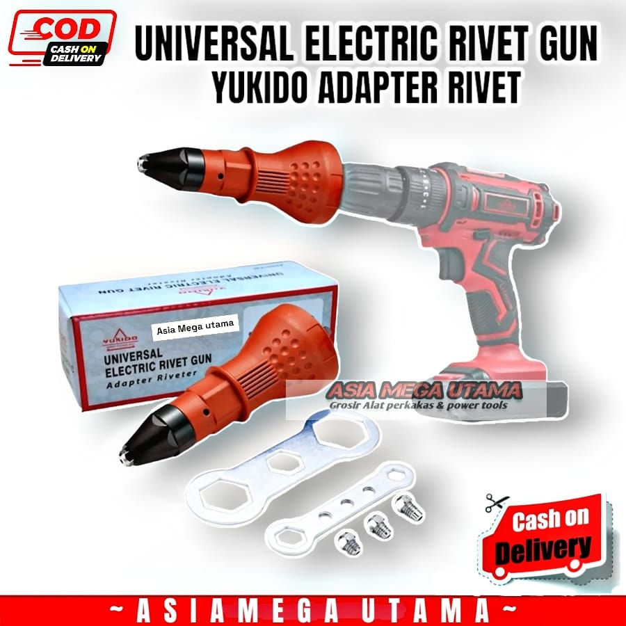 PROOMOO !! Adaptor converter Gun Bor listrik Kepala Tang Paku Rivet ...