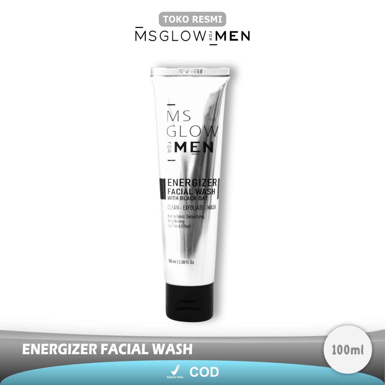 [Kemasan Baru] MS Glow For Men Sabun Wajah Energizer Facial Wash 3in1 ...