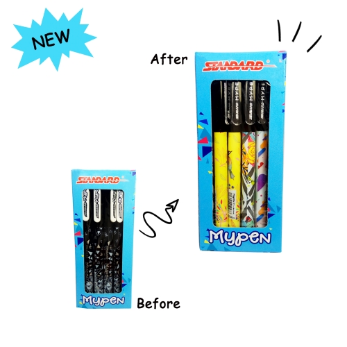 Standard Pen - Mypen 0.5 Black Isi 12 pcs (Pulpen, Ballpoint, Alat ...