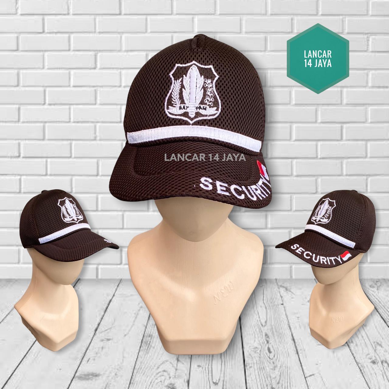 Topi Satpam - Topi Security - Topi Doubel Mess Satpol PP - Topi Jaring ...