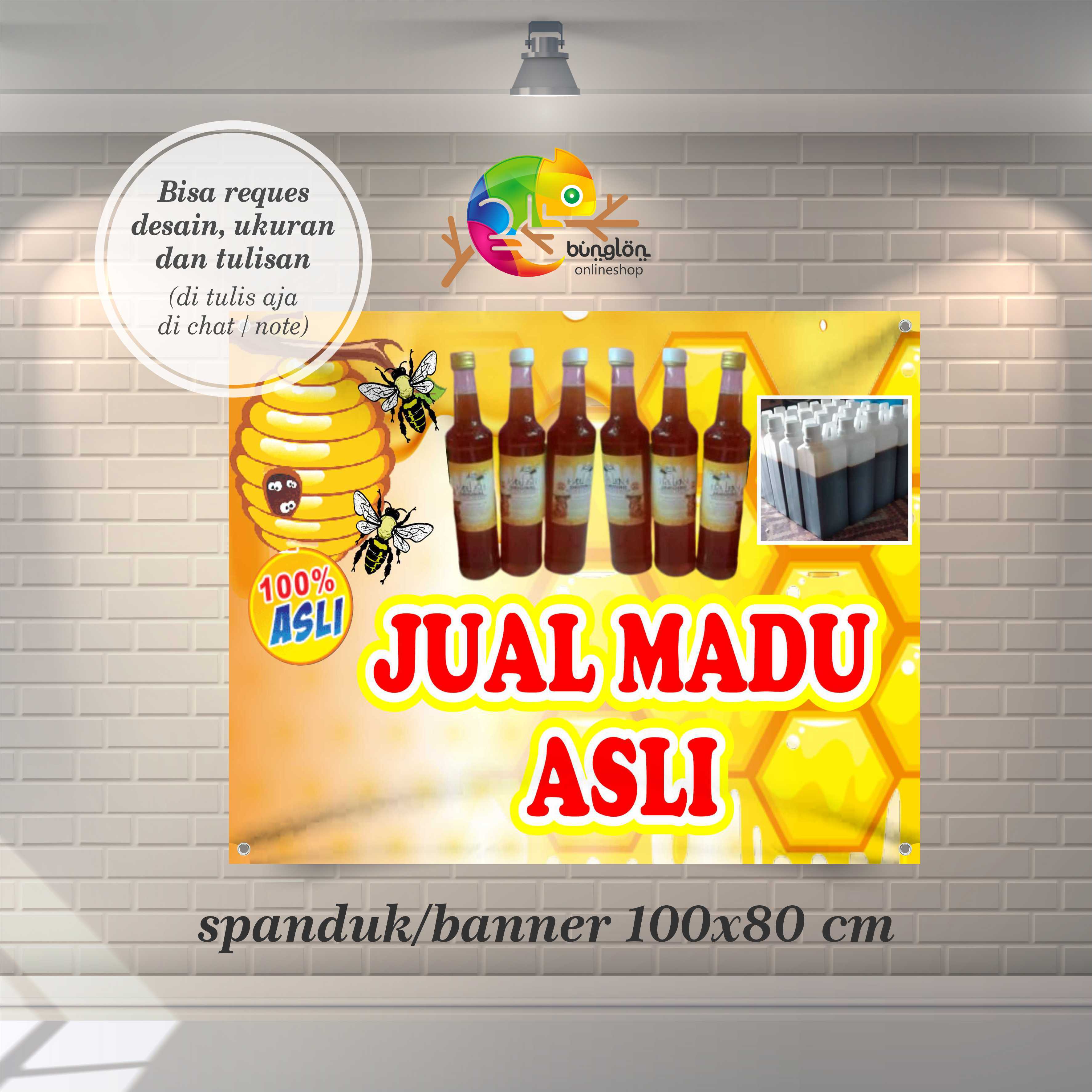 Spanduk Banner Jual Madu Asli Free Desain | Lazada Indonesia