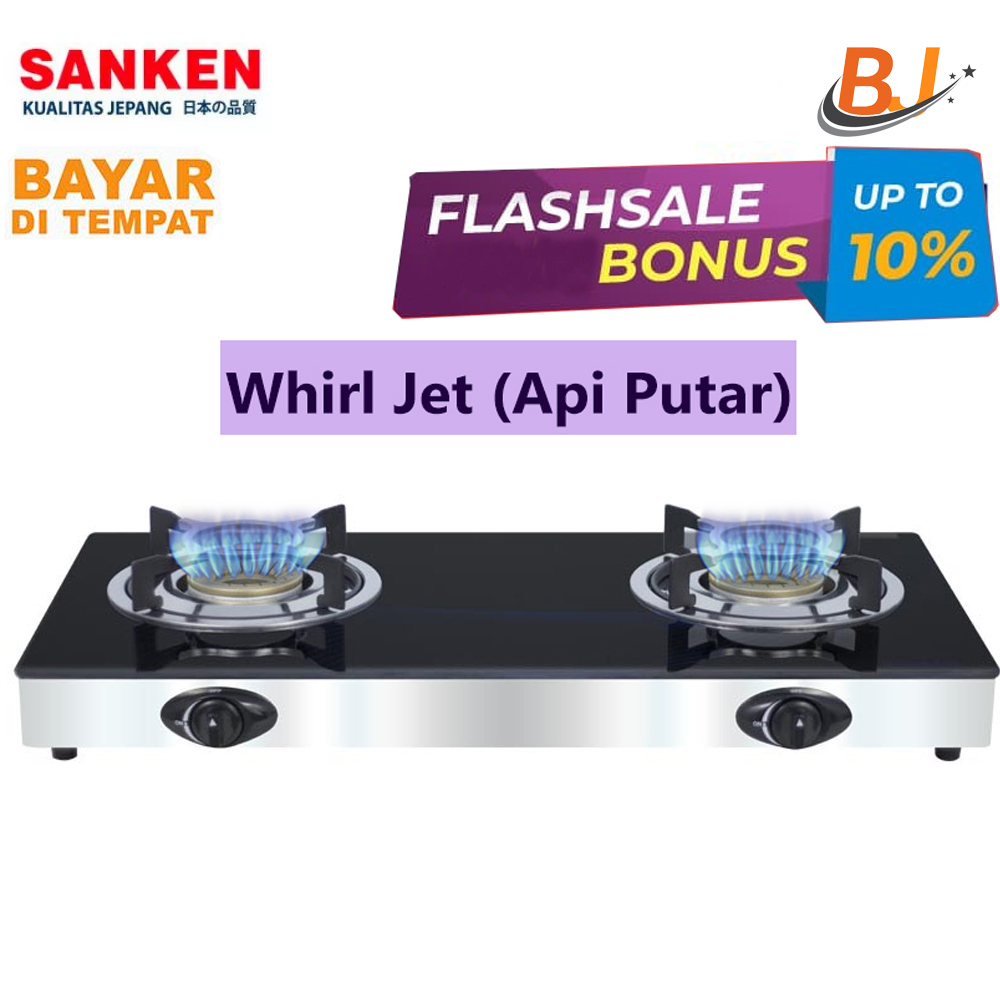 Sanken Kompor Gas 2 Tungku SG-363BX-Tempered Glass/Kaca Tahan Panas | Lazada Indonesia