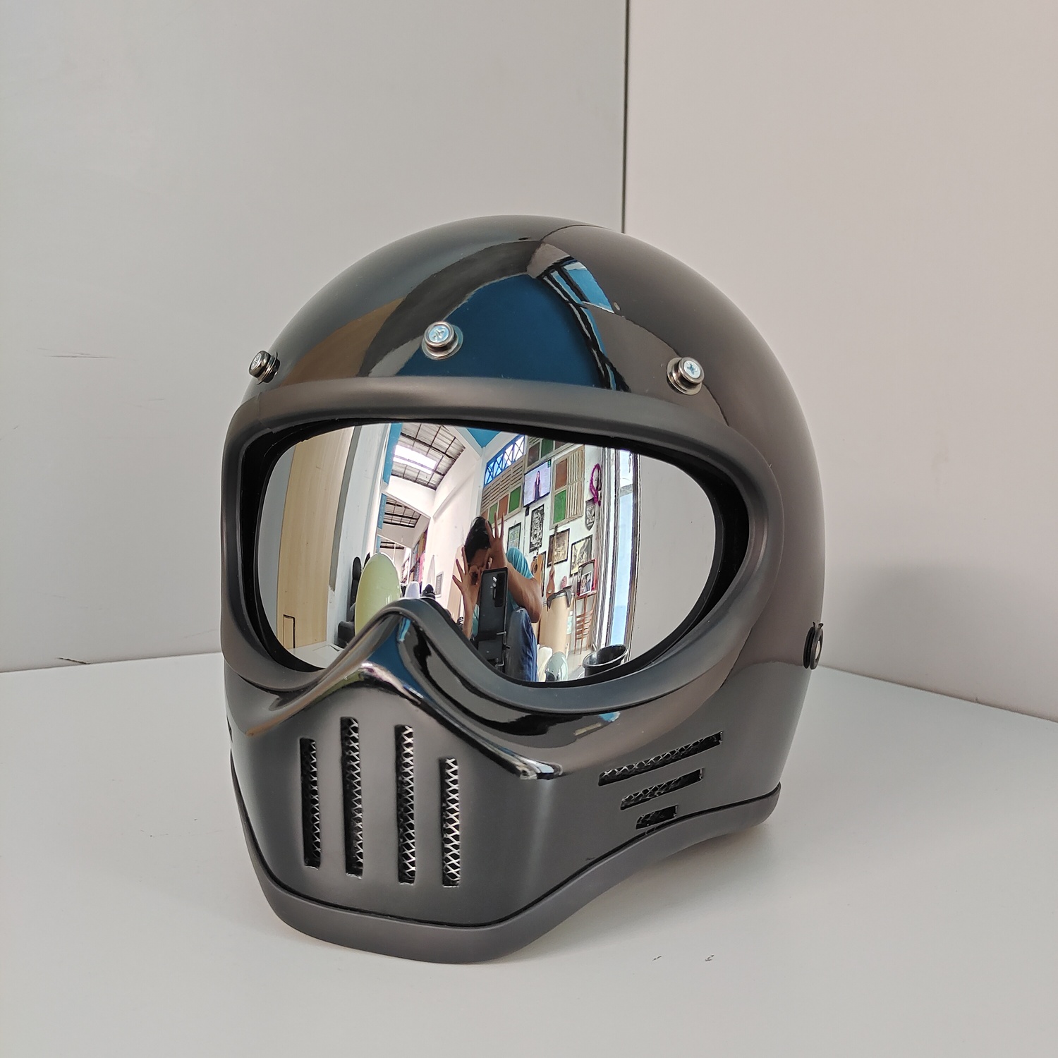 Helm Cakil M30 Retro Full Face Custom Simpson Bandit Retro Classic ...