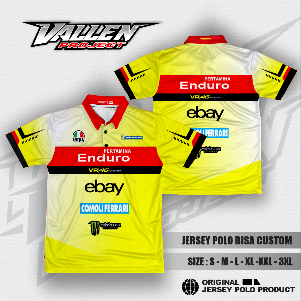 Jersey Kaos Kerah Kancing MotoGp 2024 / Baju kaos Mandalika Racing Team ...