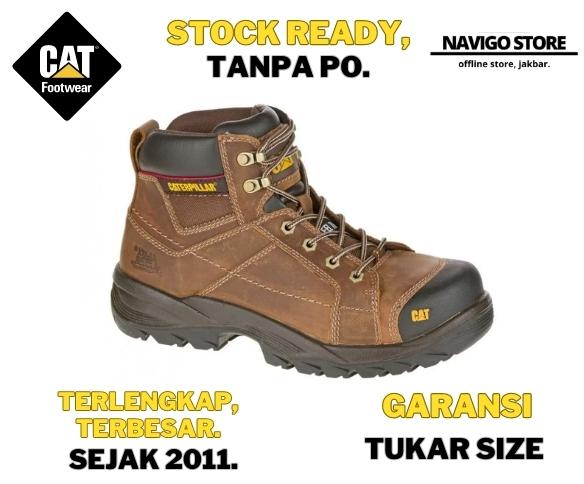 Sepatu safety CAT Crossrail ST Dark Beige O riginal Boots Proyek Pria ...