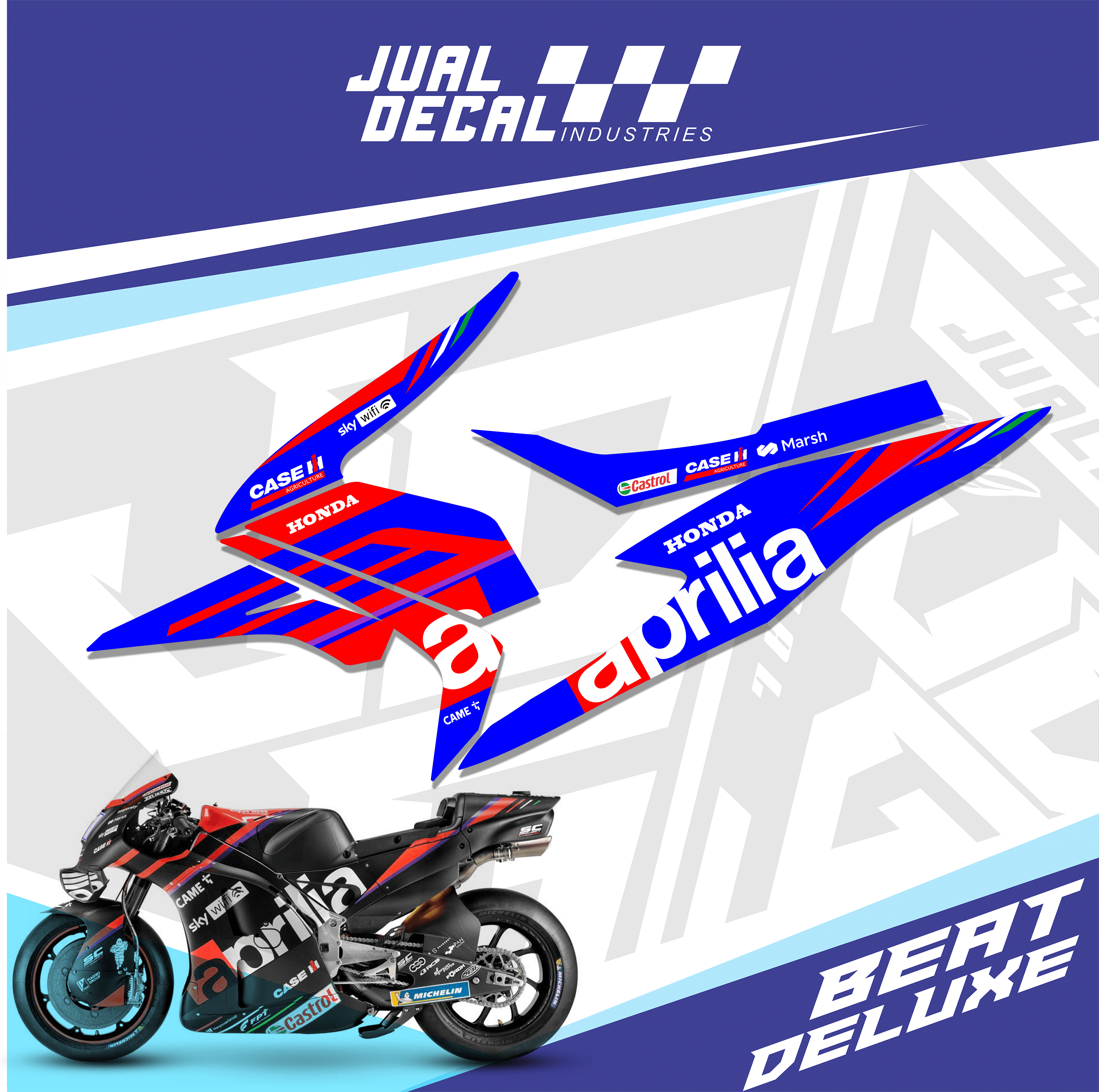 APRILIA Livery - Striping Honda Beat All New Deluxe Variasi 2020 2021 ...