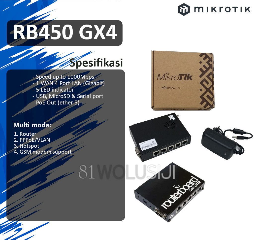 Mikrotik RouterBoard RB450 GX4 - Router Indoor | Lazada Indonesia