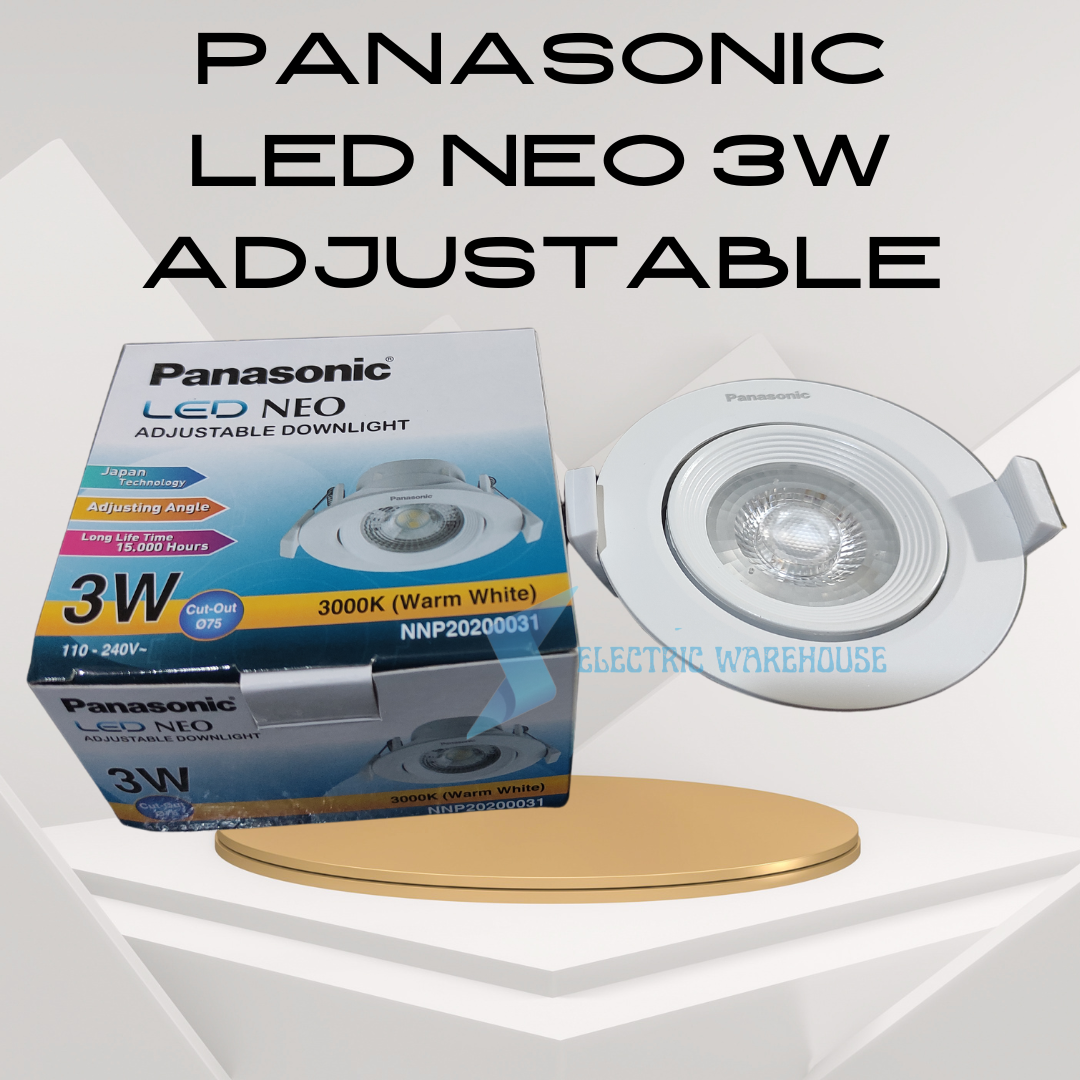 PANASONIC LED NEO ADJUSTABLE DOWNLIGHT 3 W PUTIH KUNING | Lazada Indonesia