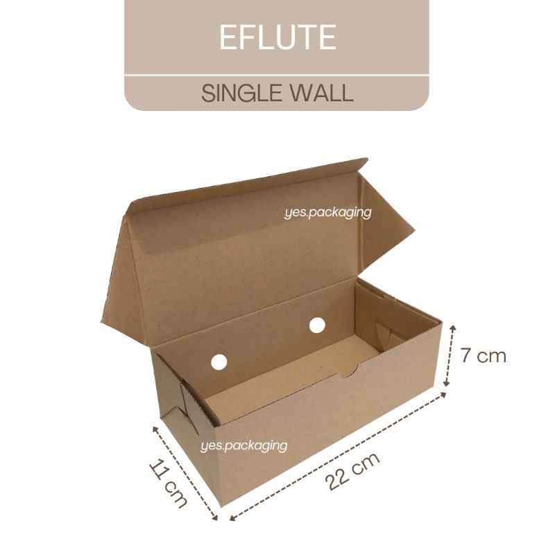 [22x11x7cm] EFLUTE Corrugated Single Wall Box Kotak Kemasan Souvenir ...