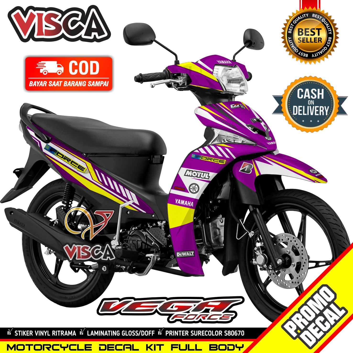 Decal Vega Force Full Body Stiker Vega Force Full Body Striping Vega ...