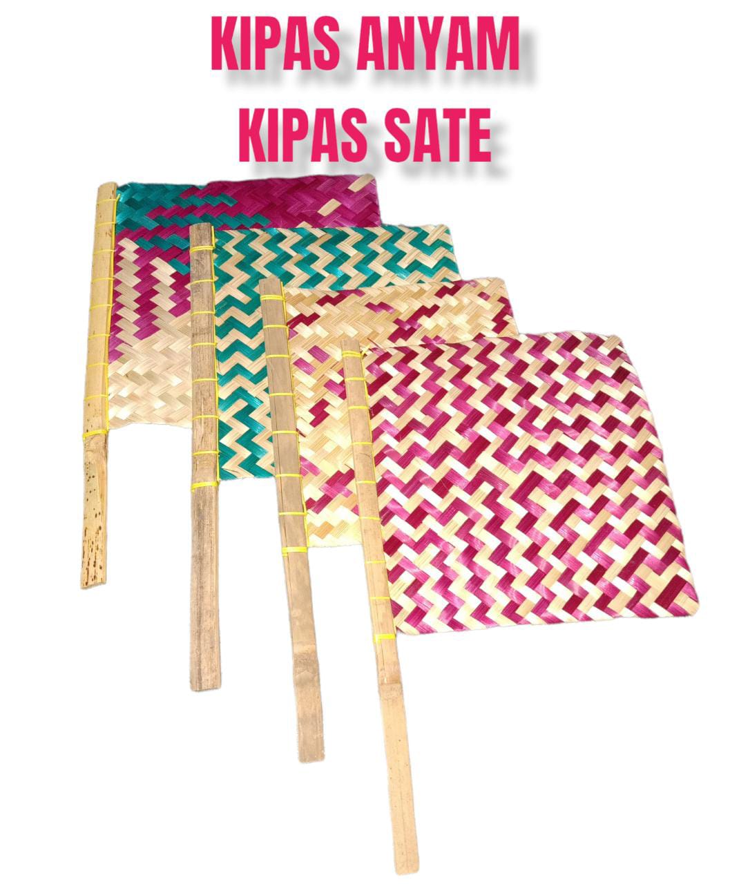 Kipas/Hihid Anyaman Bambu/Kipas Sate / KIPAS TANGAN KIPAS BAMBU ANYAMAN ...