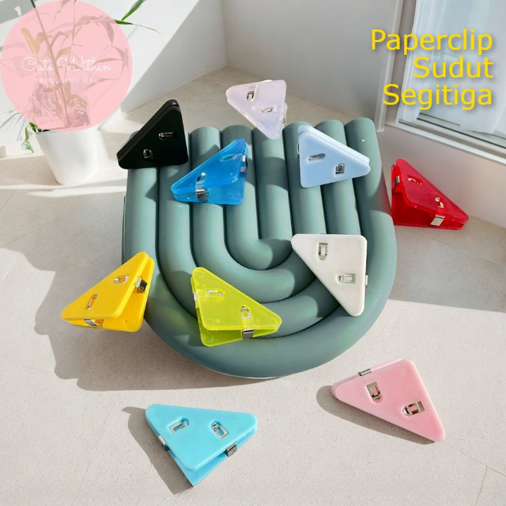 Triangle Paper Clip Penjepit Sudut Kertas - penjepit kertas warna warni ...