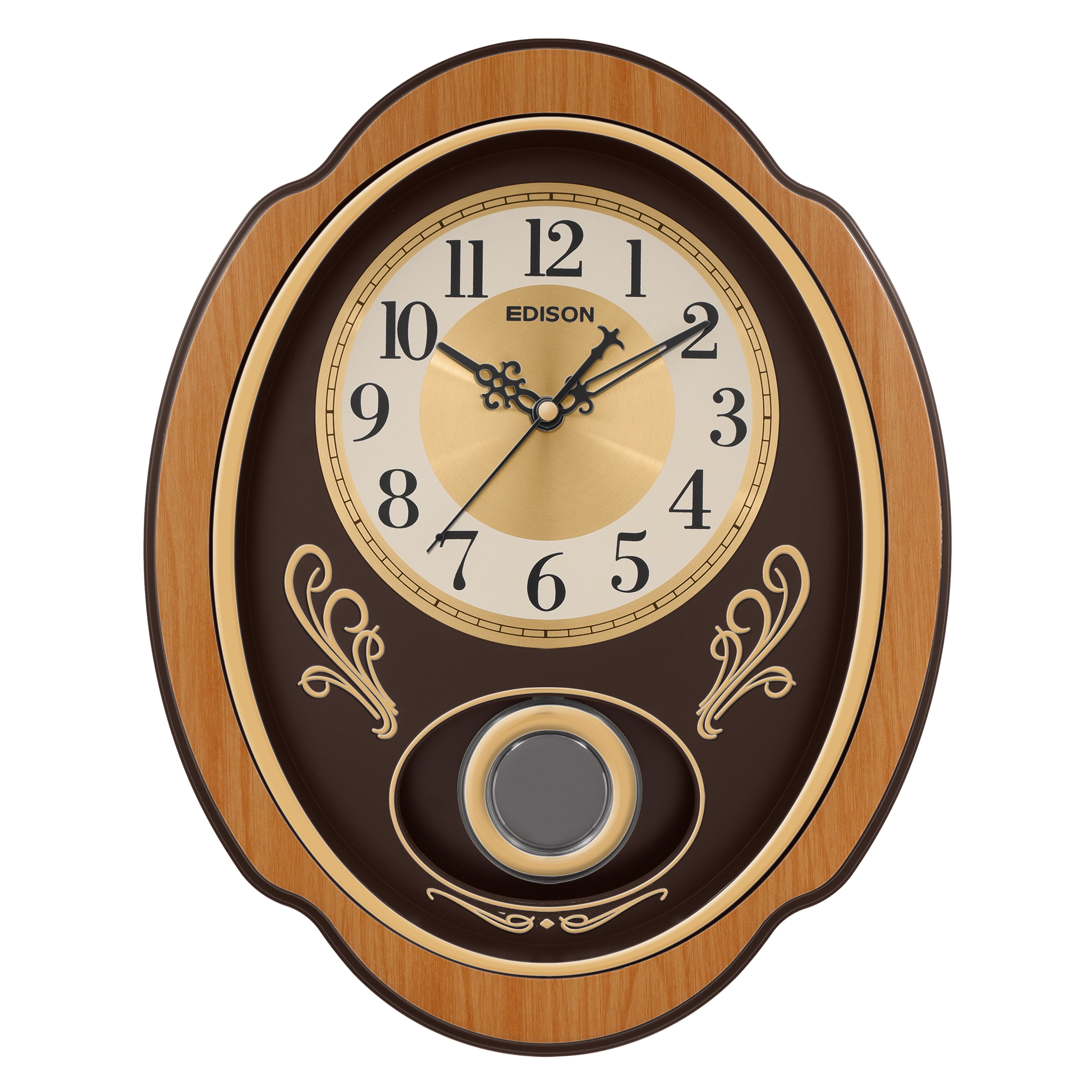 Jam Dinding Edison Sweep ES EQ 38 AL80 Bandul Dimensi Ukuran 38cm x ...