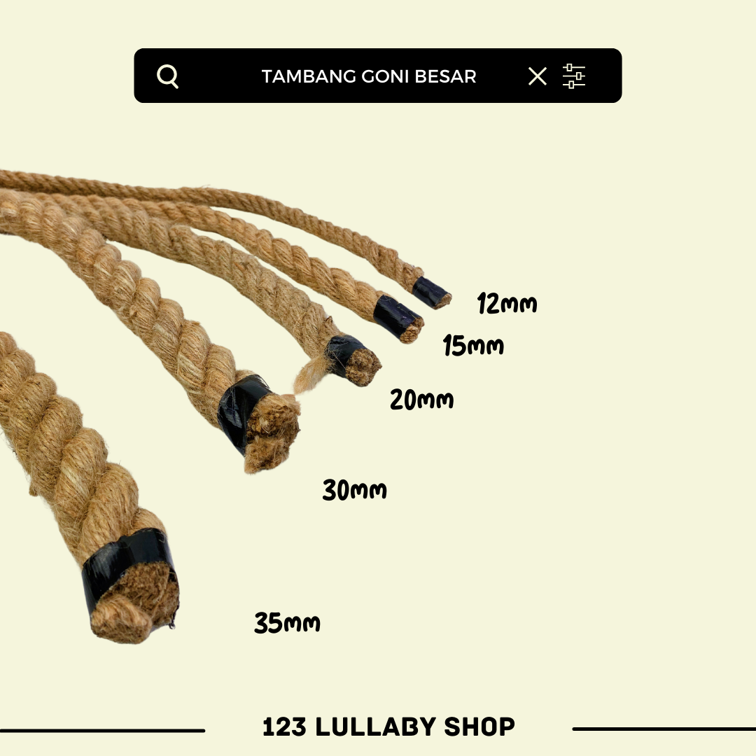 Tali Tambang Goni besar Tali goni tali kerajinan dekorasi kreasi meja ...