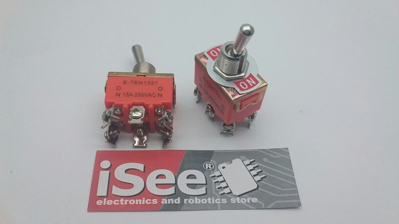 Saklar Toggle Switch DPDT E-TEN 6 Kaki 1321 15A 250V (On-On) | Lazada ...