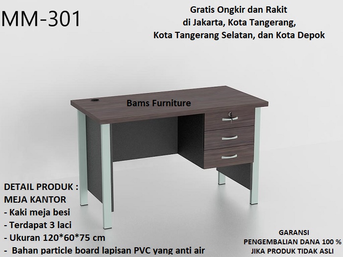 meja 1/2 biro meja staff meja kerja meja kantor meja vip tipe MM301 ...