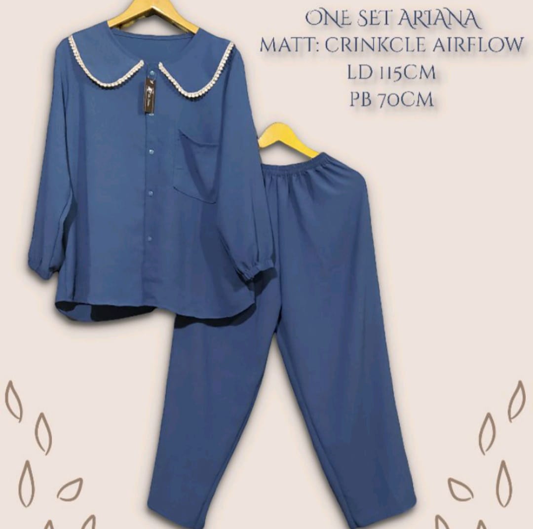 SET WANITA Setcel Korean Style KERAH RENDA SETELAN POLOS ONE SET ...