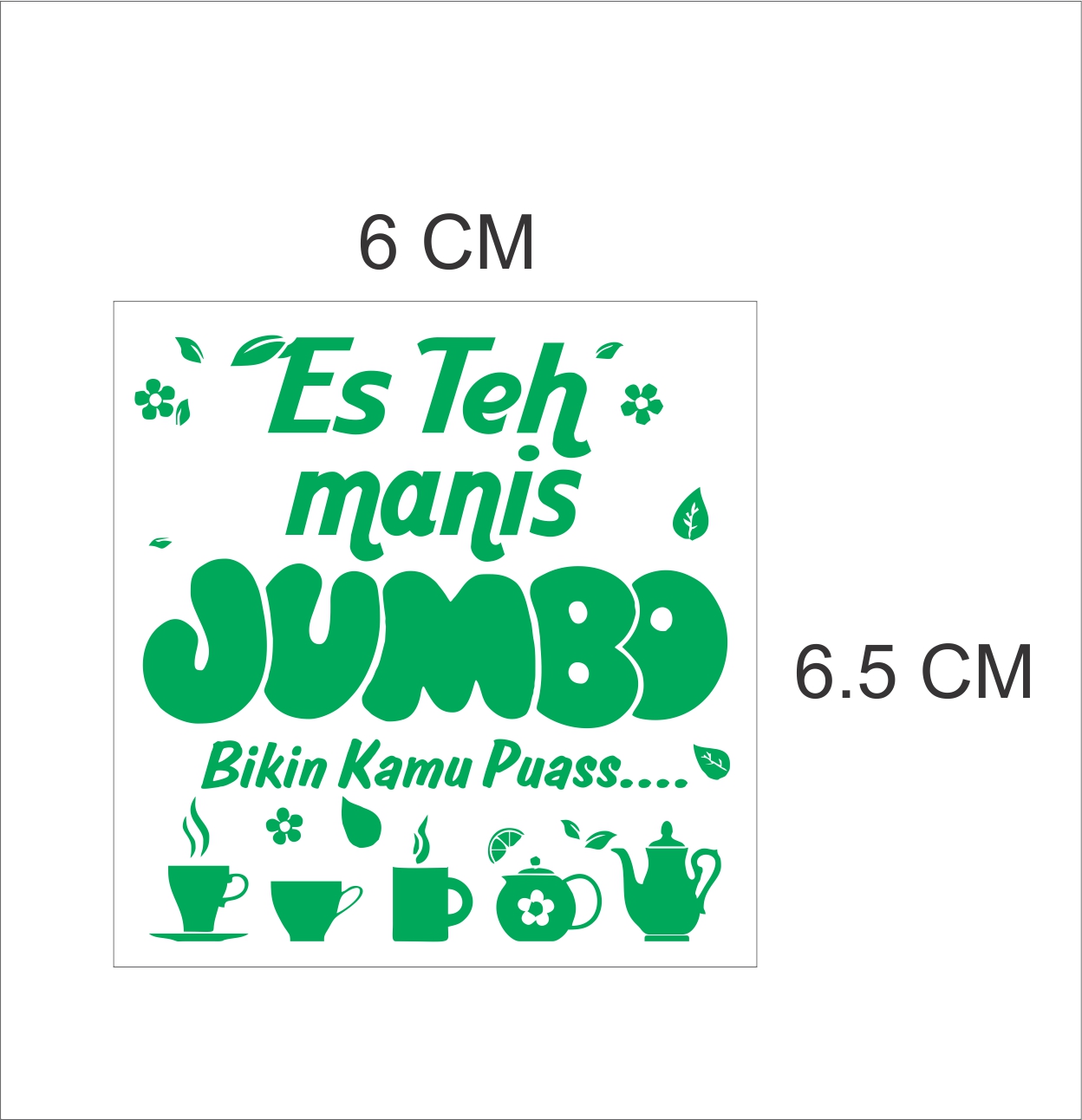 STIKER LABEL CUP ES TEH JUMBO | Lazada Indonesia