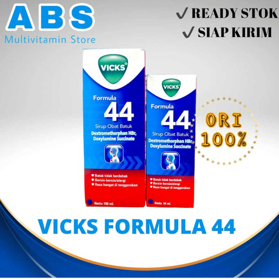 Vicks formula 44 syrup 100 ml obat batuk dewasa 100ml | Lazada Indonesia