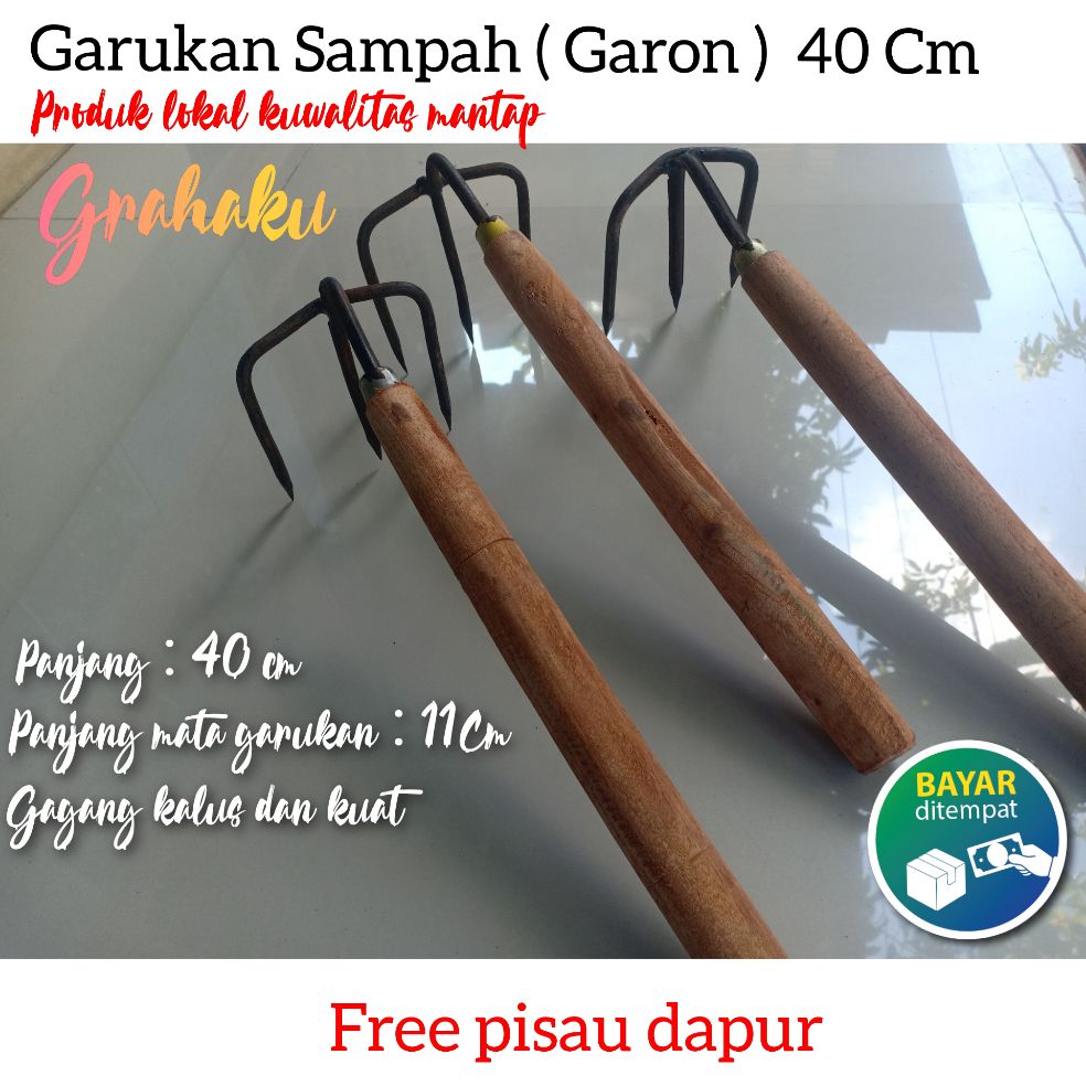 Garukan Sampah Ukuran Sedang - Garon Garpu Sampah dan Got - Alat ...