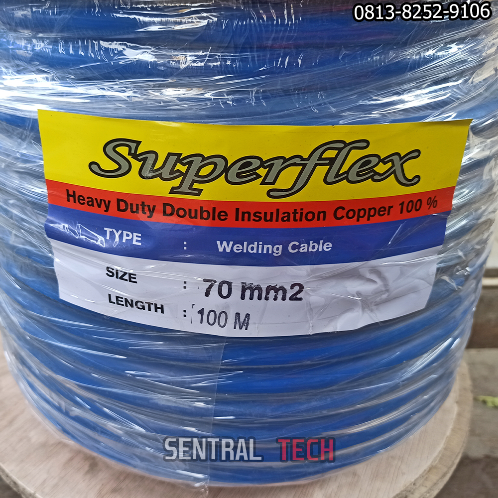 KABEL LAS BIRU 70MM SUPERFLEX FULL TEMBAGA / WELDING CABLE 70MM SUPERFLEX FULL COPPER | Lazada ...