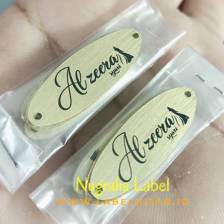 LABEL HIJAB BAHAN KUNINGAN Anti Karat Sesuai Nama Brand dan Merek ...