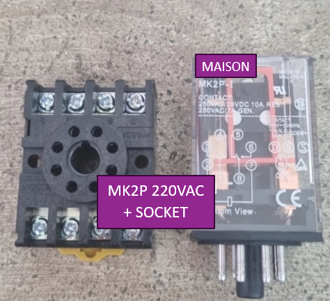 Relay MK2P-I 220Vac + socket | mk2p 220v | Lazada Indonesia
