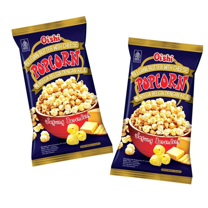 Oishi Popcorn 20gr Belgian Butter Coklat Caramel Snack Jagung Berondong ...