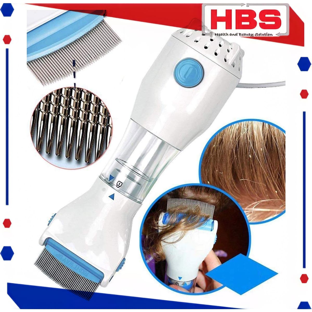 HBS Sisir Kutu Elektrik Alat Vacuum Pembersih Kutu Rambut Telur Kutu ...