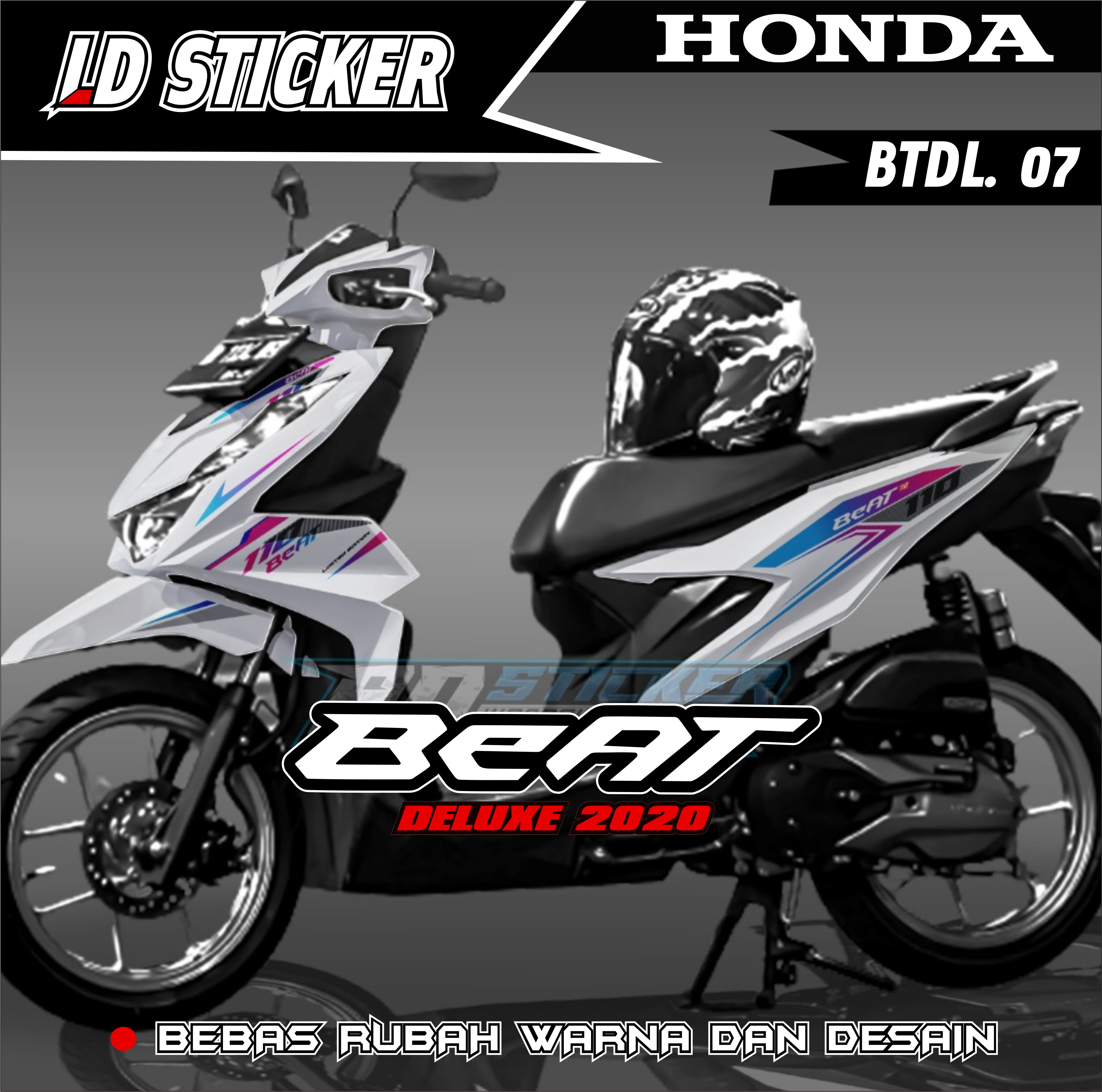 DECAL STICKER DECAL BEAT DELUXE DESAIN RAINBOW TERKEREN - DECAL MOTOR ...