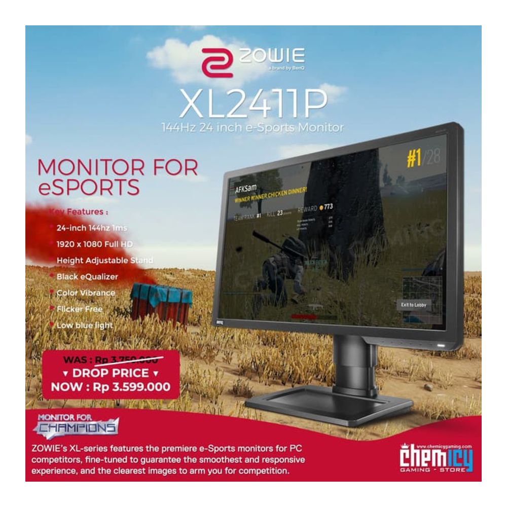 BenQ Zowie XL2411p 24 inch 144hz Full HD eSports Gaming Monitor ...