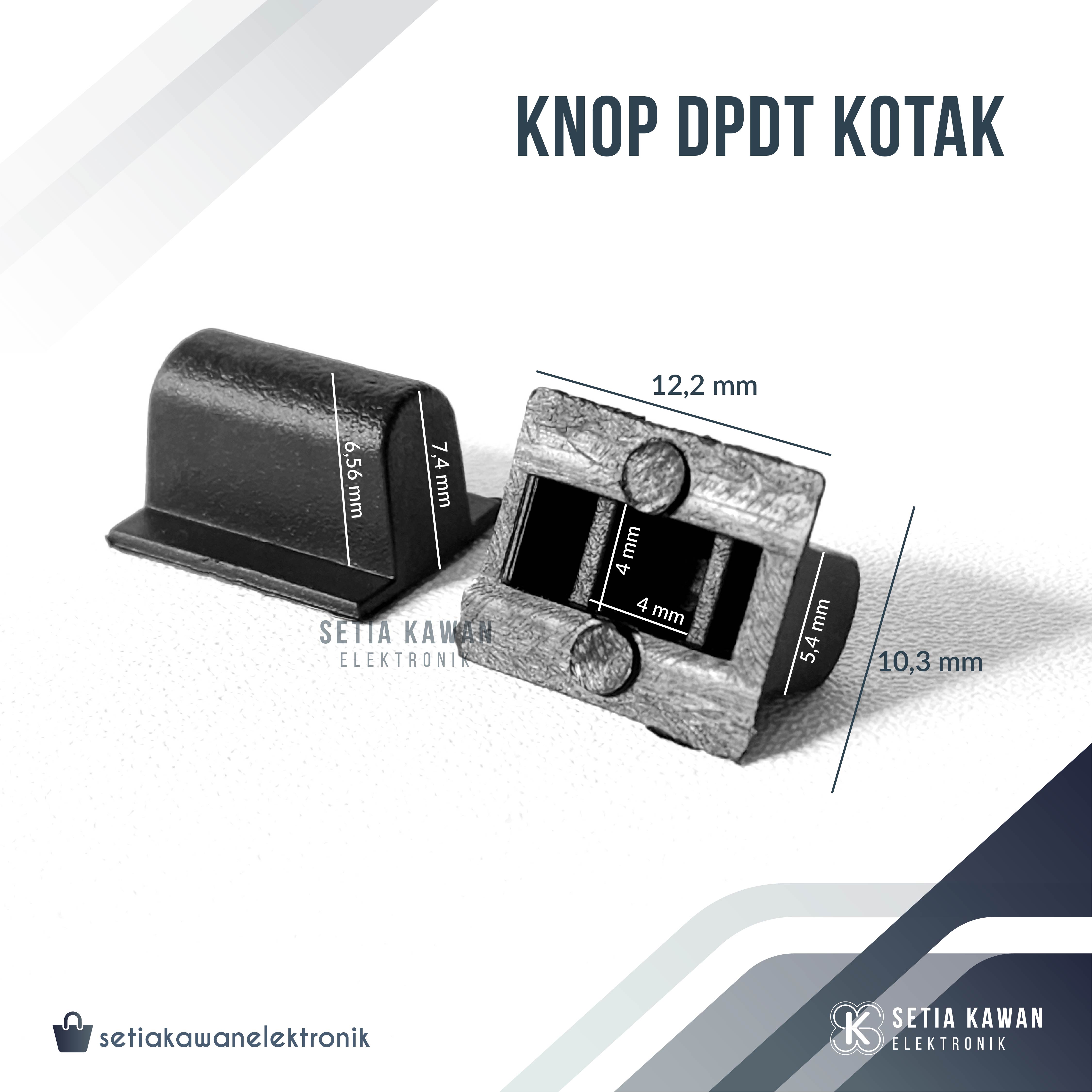 Knop Switch DPDT Kotak / Swit DPDT Kotak / Kenop / Knob Kotak Plastik ...