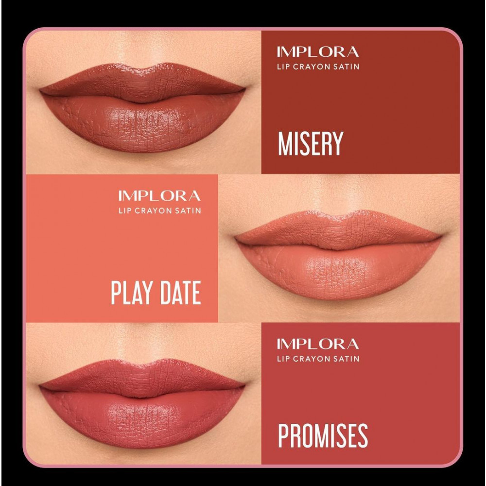 IMPLORA Lip Crayon Satin | Lipstick | Lip Cream | Lipcream | Lipcrayon ...