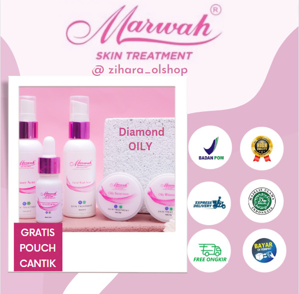 MARWAH Skincare Paket OILY 100% ORIGINAL kulit berminyak kosmetik BPOM ...