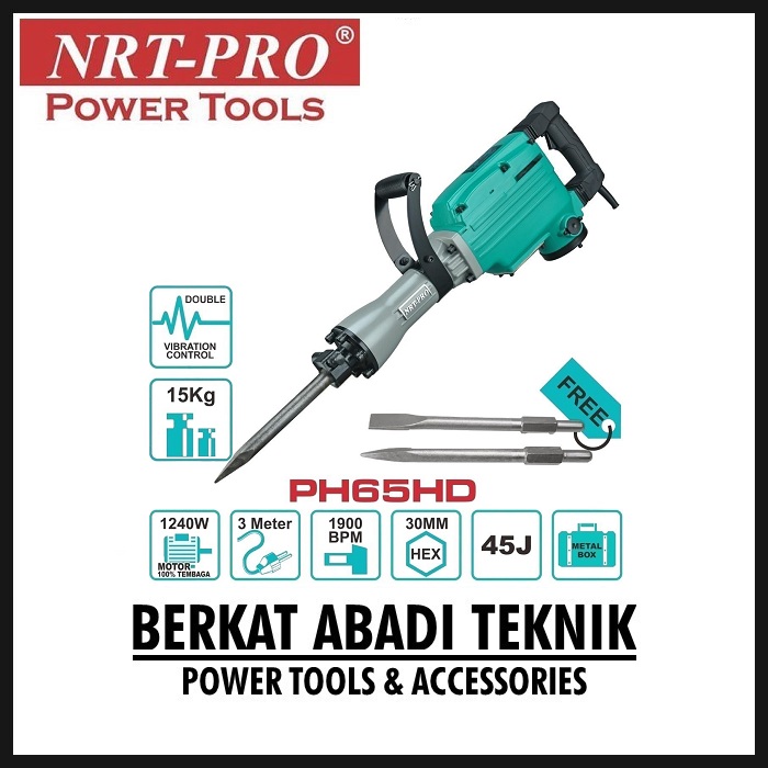 NRT-PRO PH65 HD Bor Bobok Jack Hammer Drill Beton Tembok Impact ...