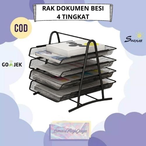 RAK DOKUMEN BESI 4 SUSUN PENYIMPAN DOKUMEN FILE FOLDER KERTAS ...