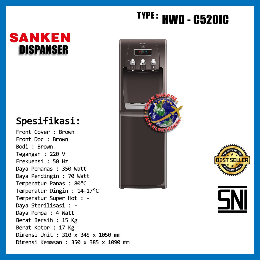 Dispenser Sanken HWD - C520IC | Lazada Indonesia