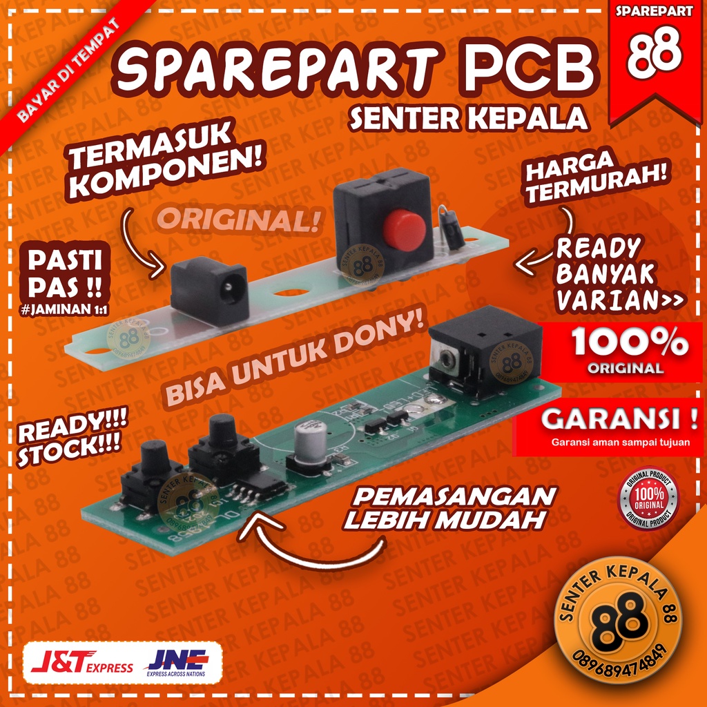 Papan PCB Sirkuit Sparepart Senter Kepala DONY AOKI Sentar Lampu Kepala ...