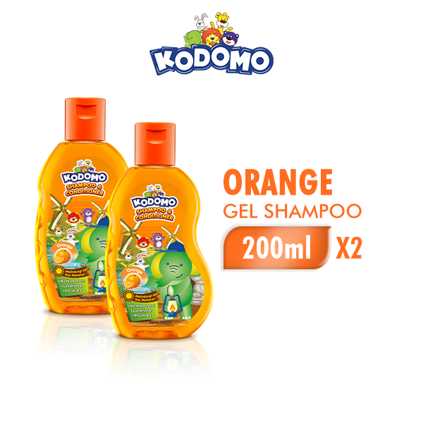 [Paket isi 2] KODOMO Shampoo GEL ORANGE Botol 200ML | Lazada Indonesia
