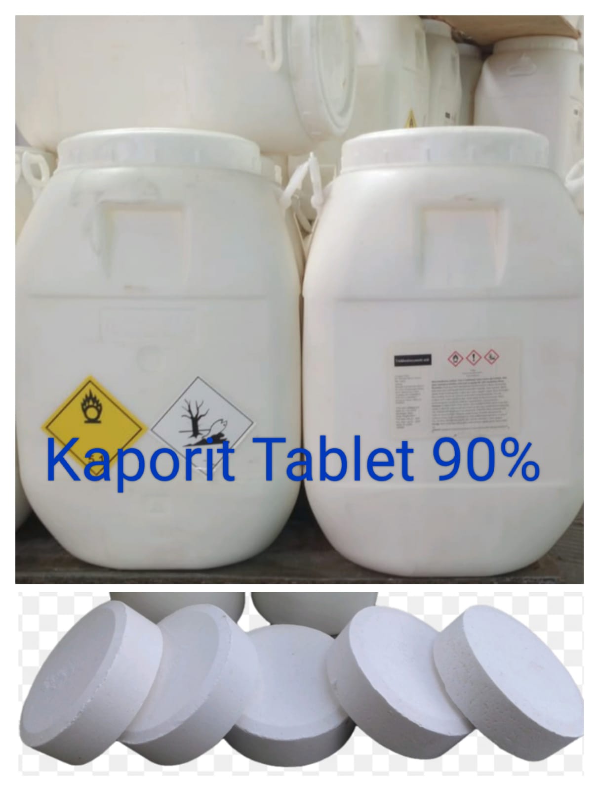 Kaporit Tablet besar 1 pail isi 50kg /50 tube kaporit penjernih air ...