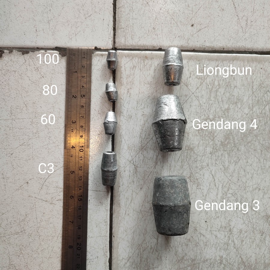 Timah Bloon / Timah Melinjo Pemberat Pancing Jaring MURAH Semua UKURAN ...