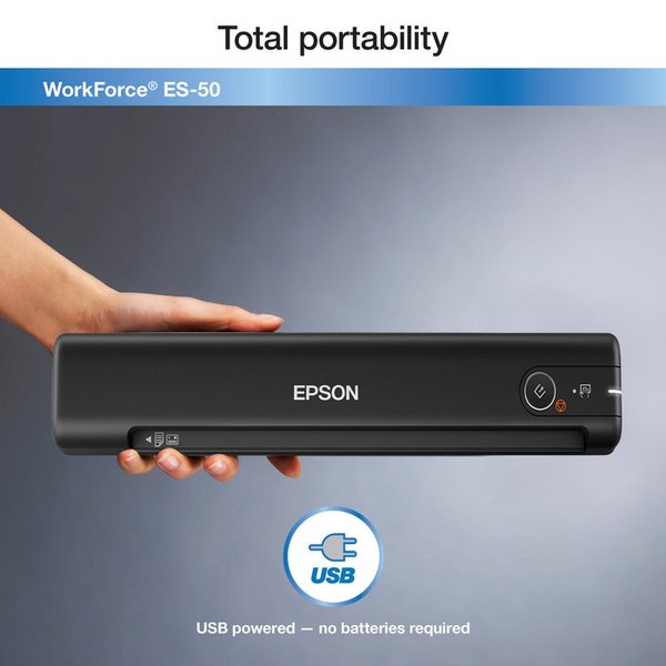 Scanner Epson WorkForce ES-50 / ES50 Portable Sheetfed Scanner | Lazada Indonesia