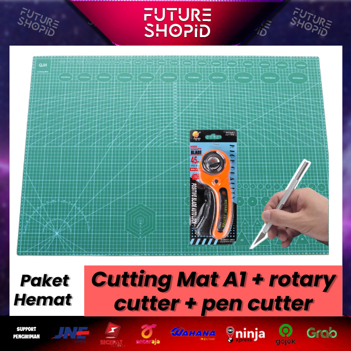 Paket Cutting Mat A1 + Rotary Cutter 45mm + Pen Cutter | Lazada Indonesia