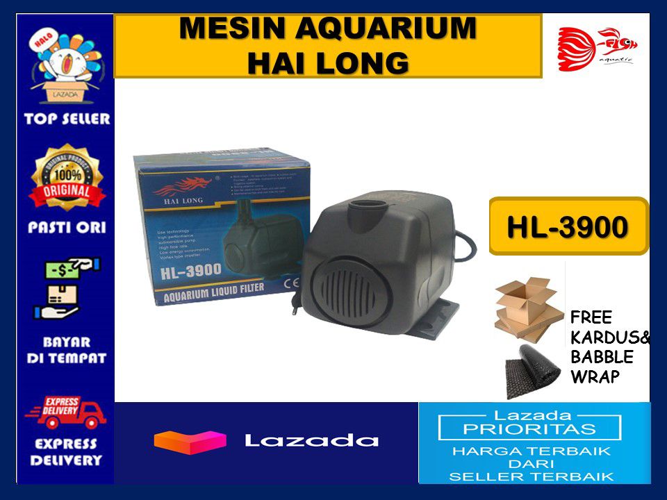 Hailong HL-3900 HL 3900 Pompa Celup Pompa Aquarium Pompa Hidroponik ...