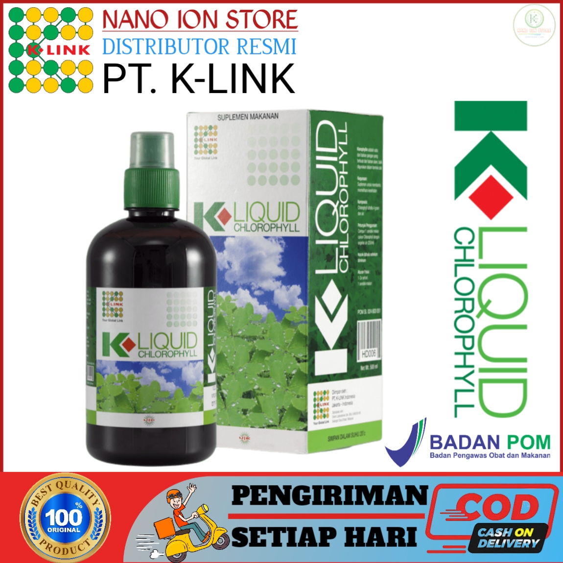 K LIQUID CHLOROPHYLL SUPLEMEN MAKANAN DARI HERBAL ORIGINAL K-LINK ...