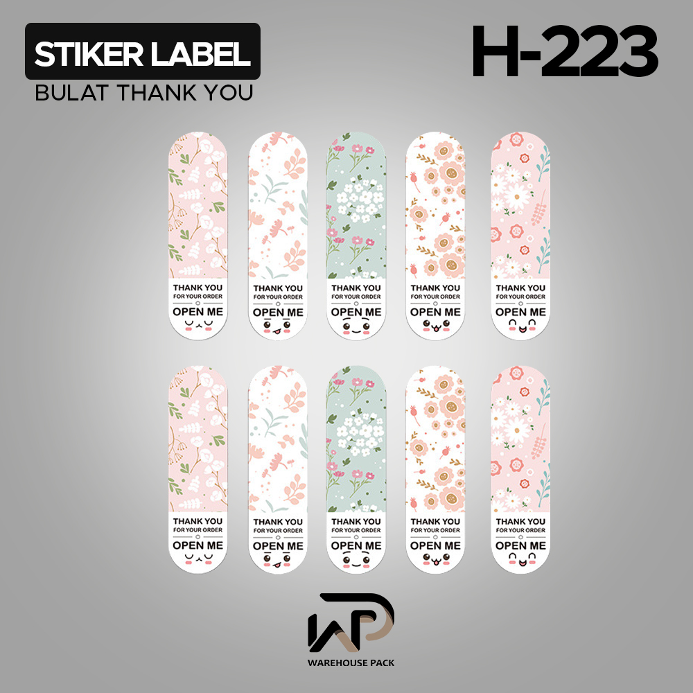 ( 100 Pcs ) Stiker Label Bulat Open Me Thank You For Order | Stiker ...