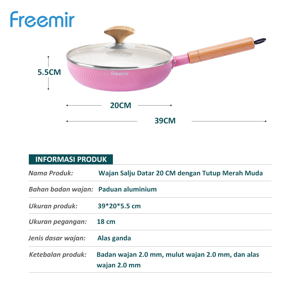 [BARU!] freemir Wajan Anti Lengket Frypan Frying Pan 13.5/16/20 cm ...
