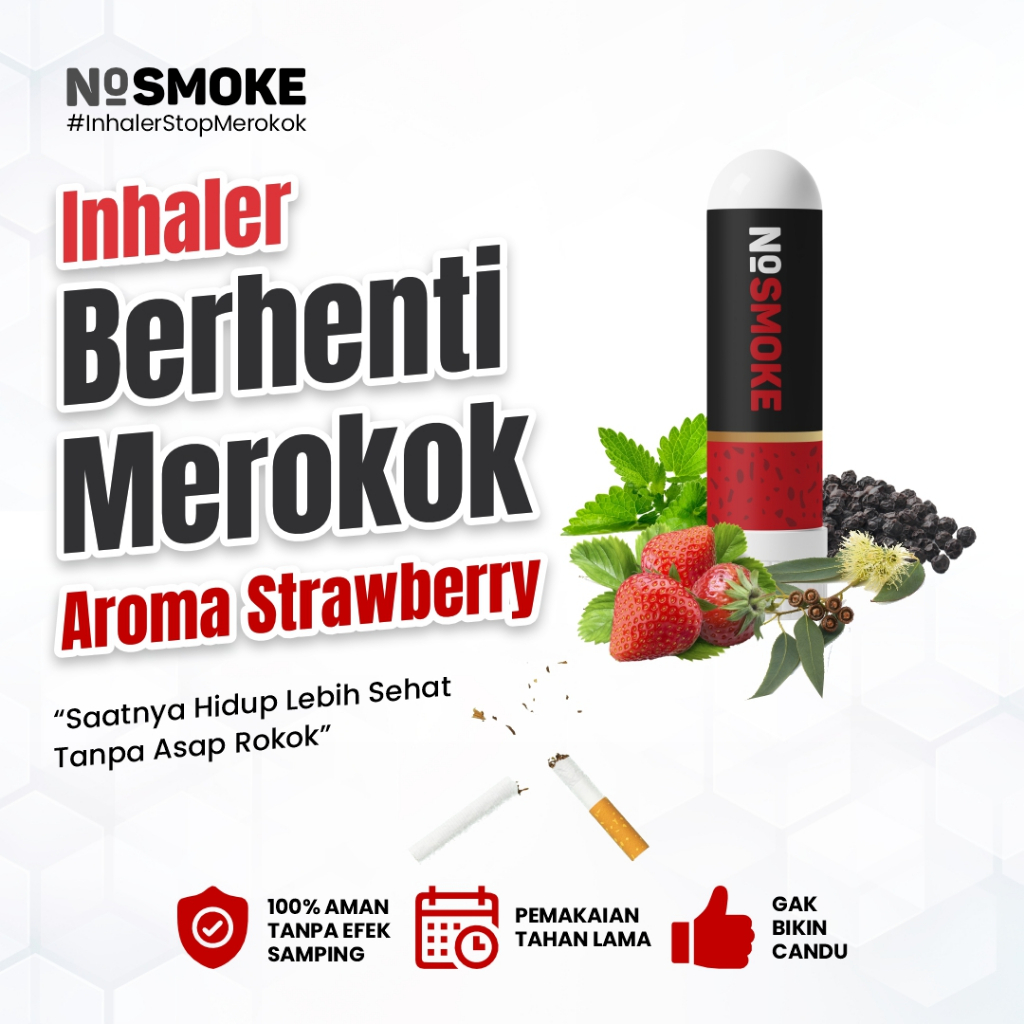 NOSMOKE Inhaler STOP MEROKOK Aroma Strawberry Ice | Lazada Indonesia