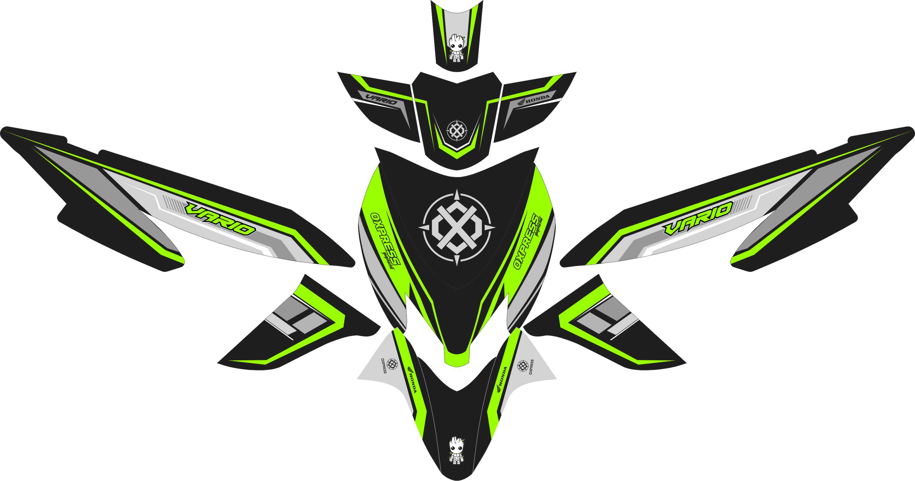 Stiker Decal Honda VARIO Bisa Untuk Vario 125 eSP Vario 150 Vario 110 ...