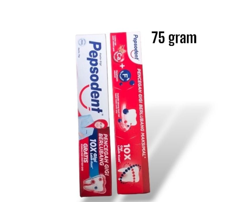 Pepsodent Pencegah Gigi Berlubang Pasta Gigi Merah 75gr | Lazada Indonesia